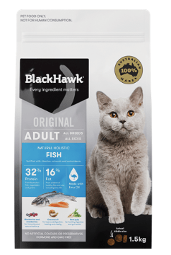 Black Hawk Cat Food Fish 1.5Kg - Robbos pet barn